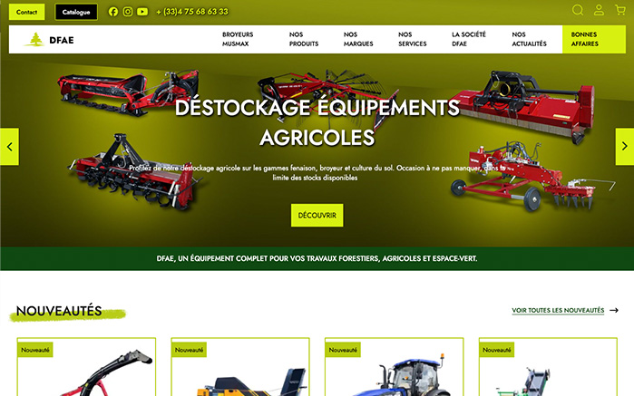 Nouvelle boutique pour DFAE, spécialiste des équipements forestiers et ...